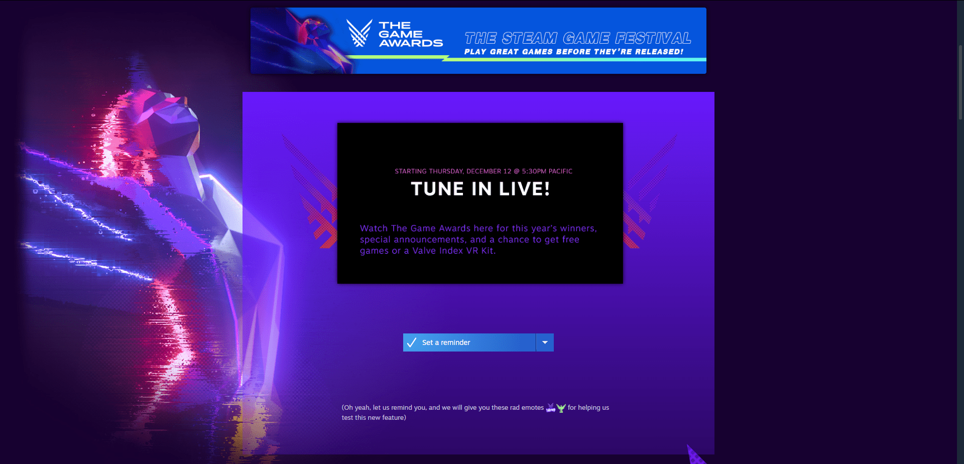 Unique Steam Sale Going On Now, The Game Awards Sale, Highlighting ...