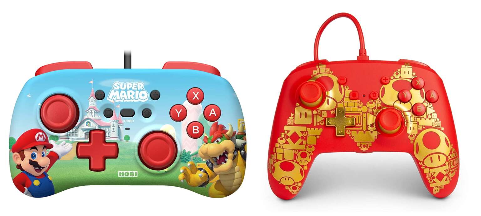 Two Official 35th Anniversary Mario-Themed Nintendo Switch Controllers ...