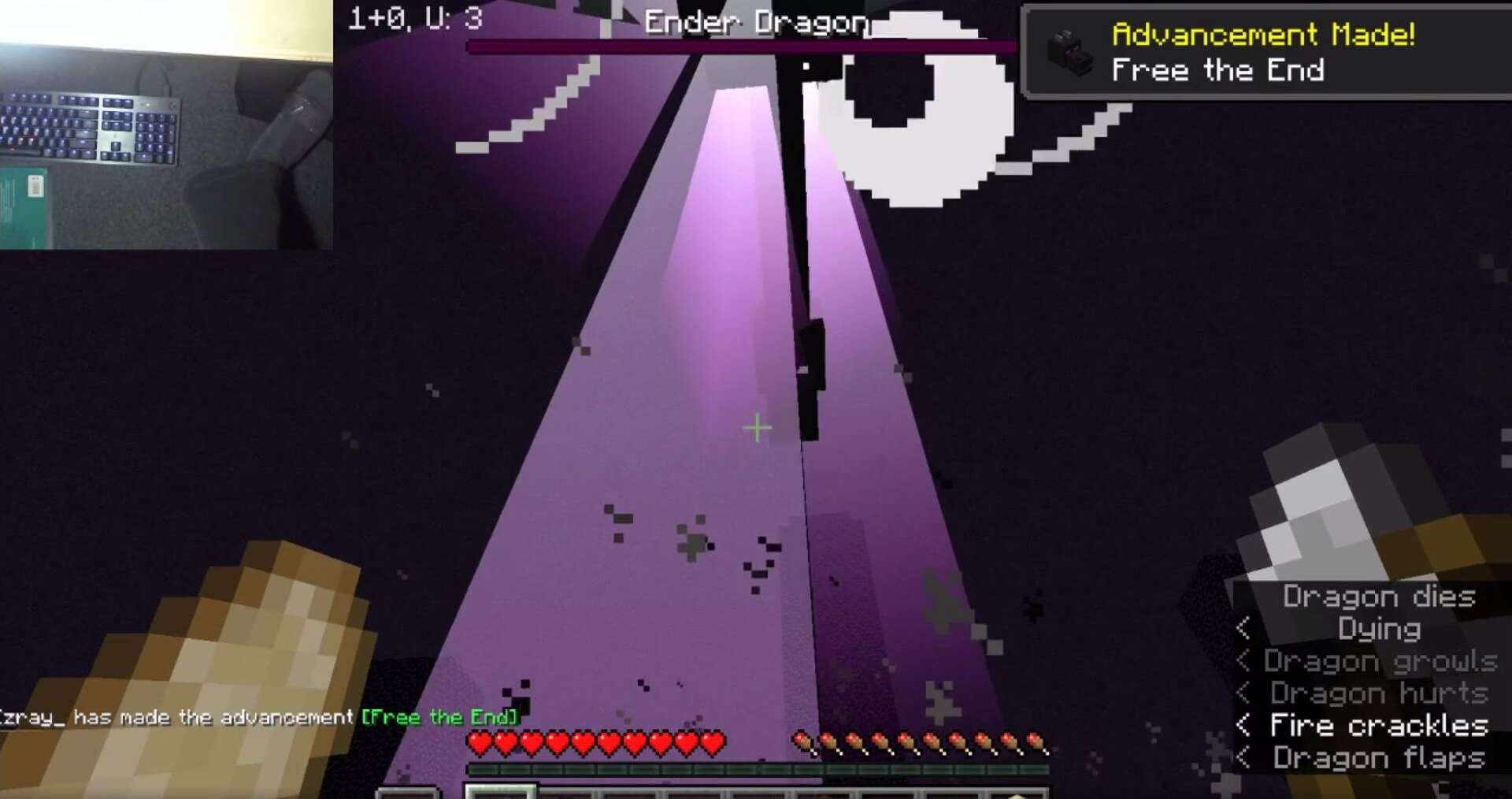 Beating The Minecraft Ender Dragon Using Your Feet, Impossible? Twitch ...