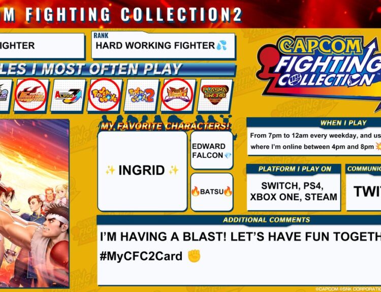 Capcom Fighting Collection 2 Drops With Custom Player Cards And Hype ...