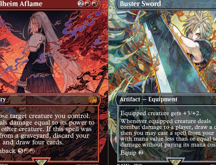 Magic The Gathering x Final Fantasy Collab Drops Insane Sephiroth And Buster Sword Cards | Happy ...