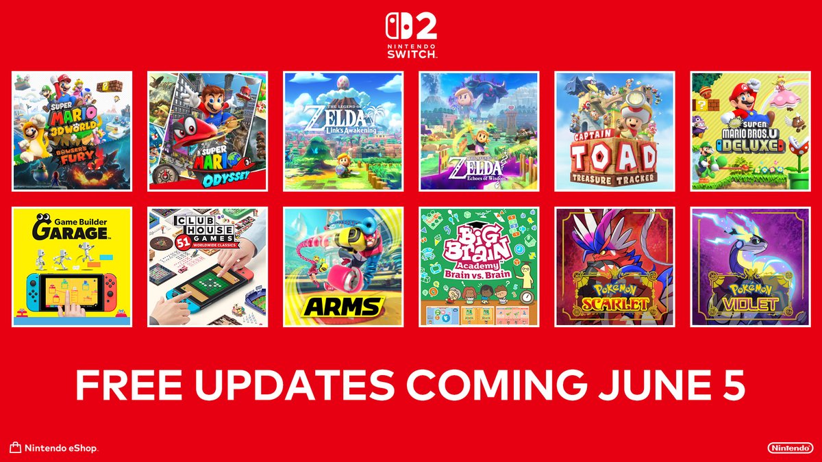 Nintendo Switch 2 Free Updates Hit Super Mario Odyssey and Pokemon ...
