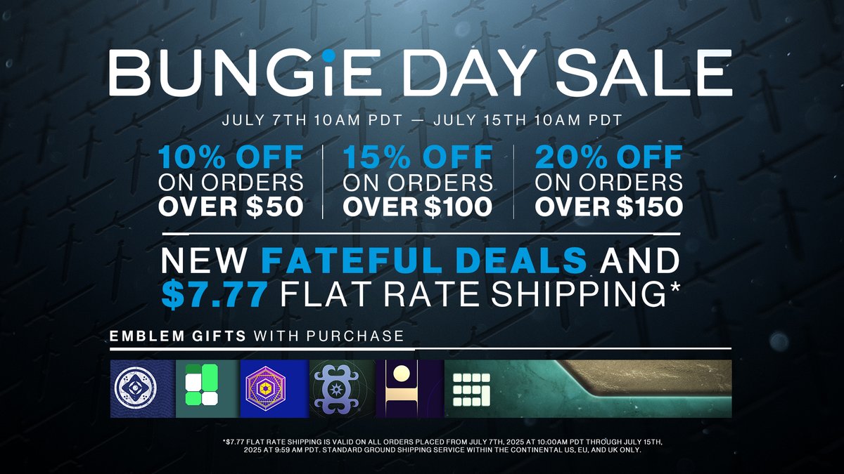 Bungie Store Update: All 6 Emblems Now Free With Any Purchase During ...